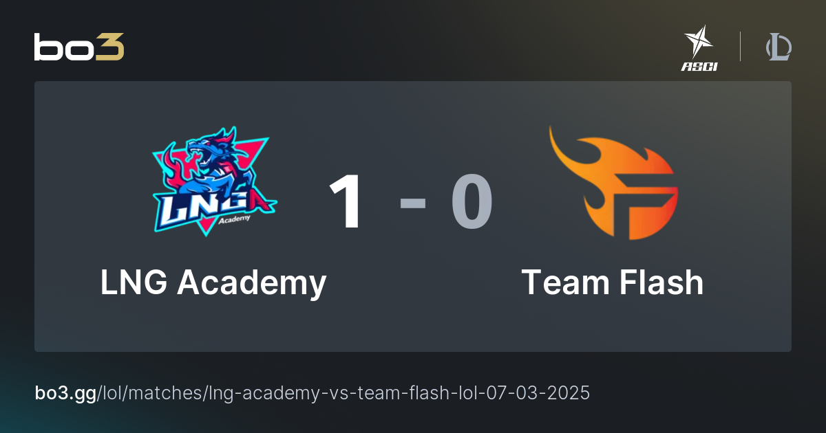LNG Academy vs Team Flash - League of Legends – bo3.gg