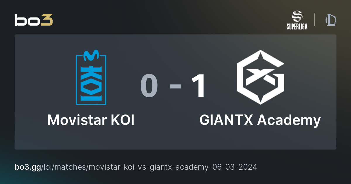 Movistar KOI vs GIANTX Academy - League of Legends – bo3.gg