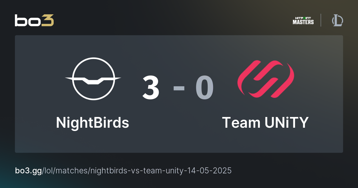 NightBirds vs Team UNiTY - League of Legends – bo3.gg