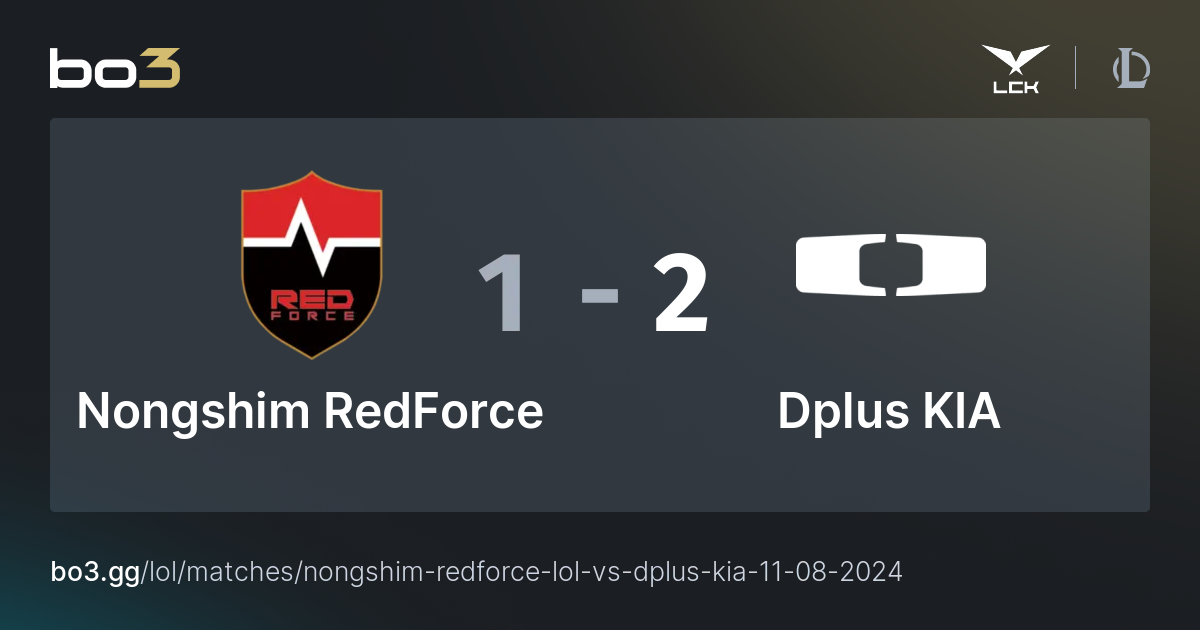 Nongshim RedForce vs Dplus KIA - League of Legends – bo3.gg