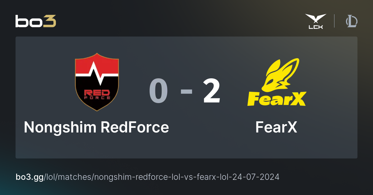 Nongshim RedForce vs BNK FEARX - League of Legends – bo3.gg