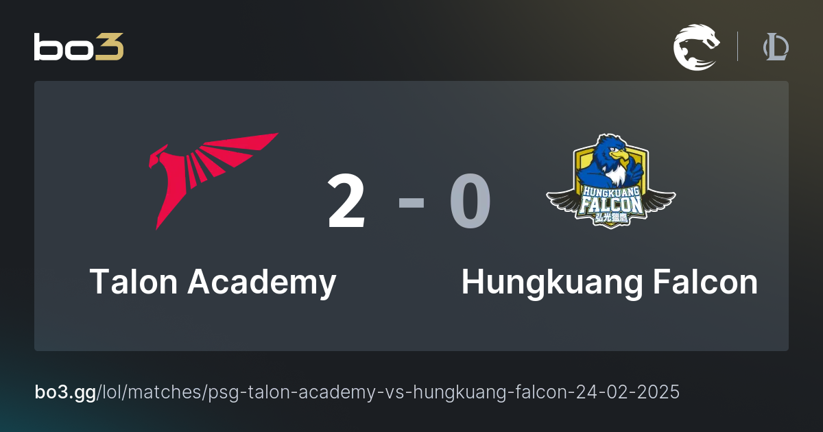 Talon Academy vs Hungkuang Falcon - League of Legends – bo3.gg