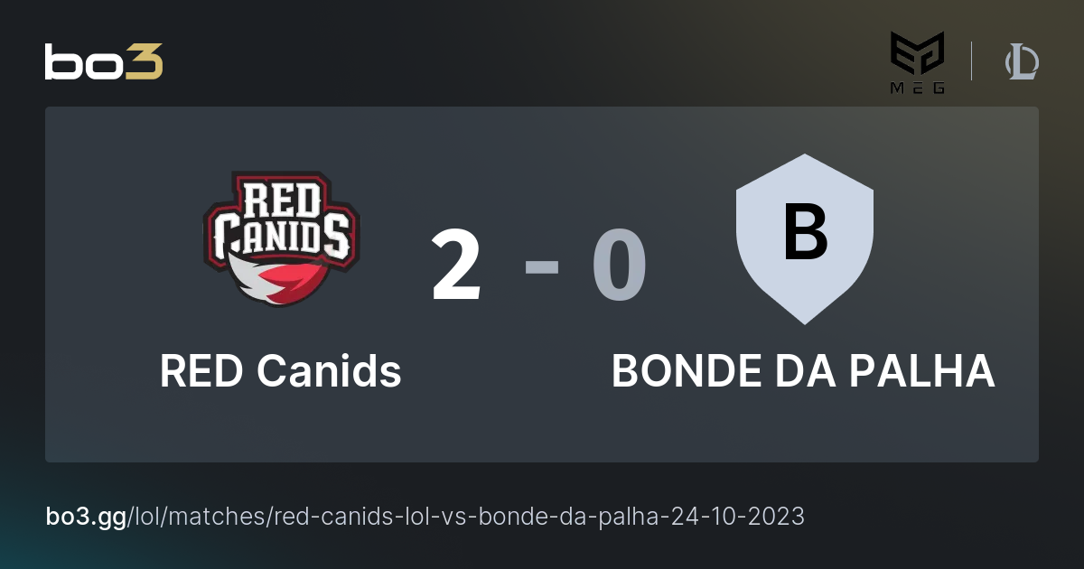 RED Canids vs BONDE DA PALHA - League of Legends – bo3.gg