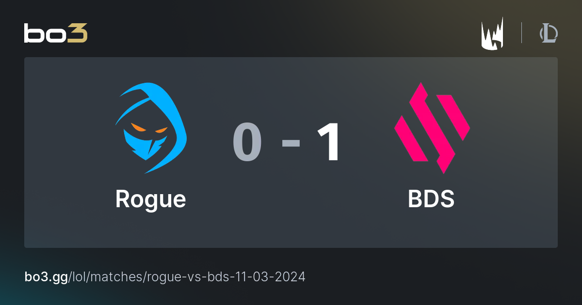 Rogue vs BDS - League of Legends – bo3.gg