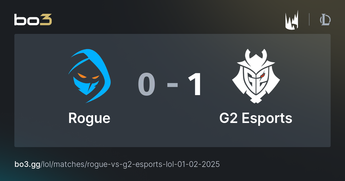 Rogue vs G2 Esports - League of Legends – bo3.gg