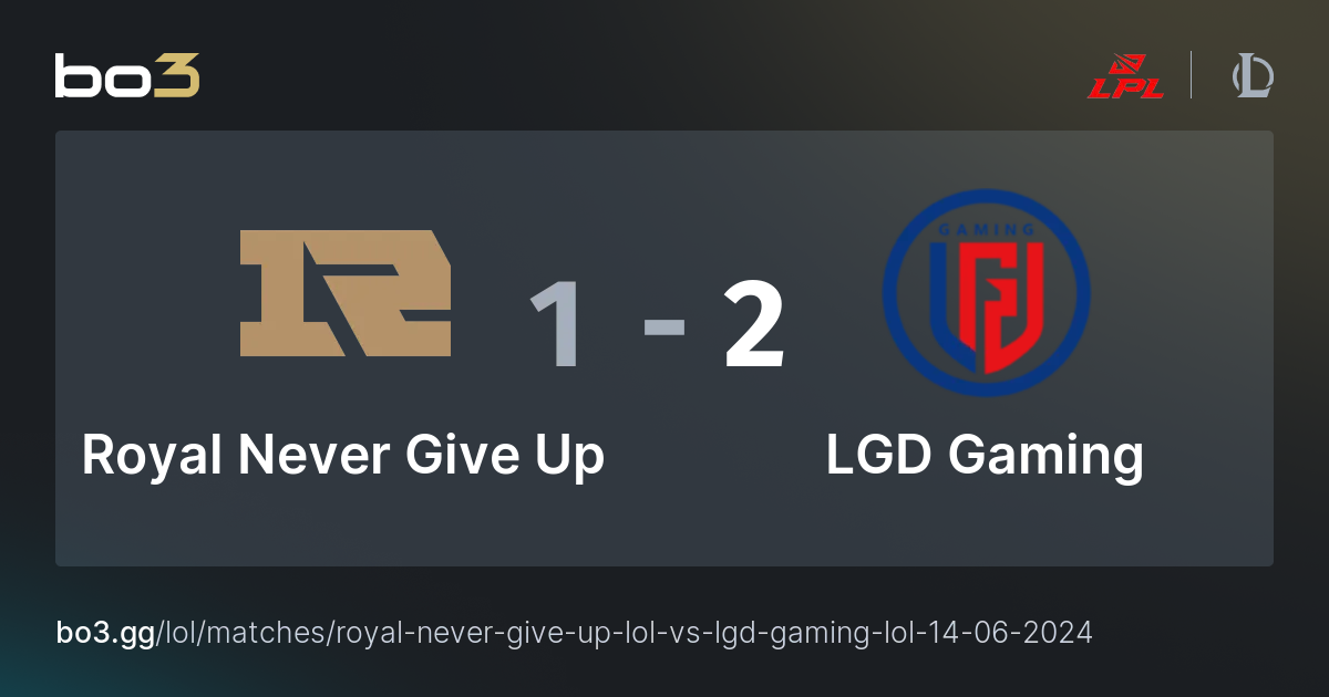 Royal Never Give Up vs LGD Gaming - League of Legends – bo3.gg