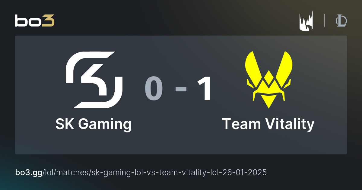 SK Gaming vs Team Vitality - League of Legends – bo3.gg