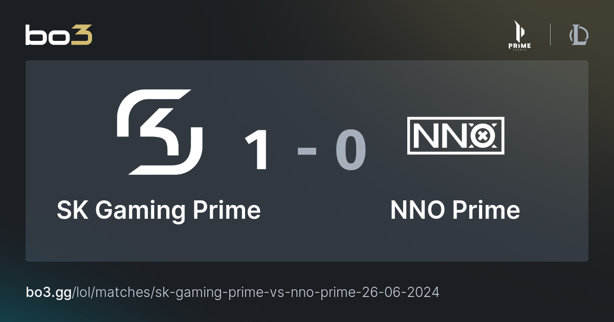 SK Gaming Prime vs NNO Prime - League of Legends – bo3.gg