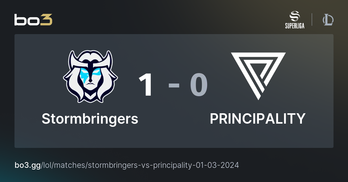 Stormbringers vs PRINCIPALITY - League of Legends – bo3.gg