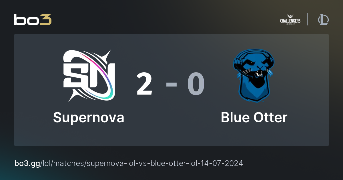 Supernova vs Blue Otter - League of Legends – bo3.gg