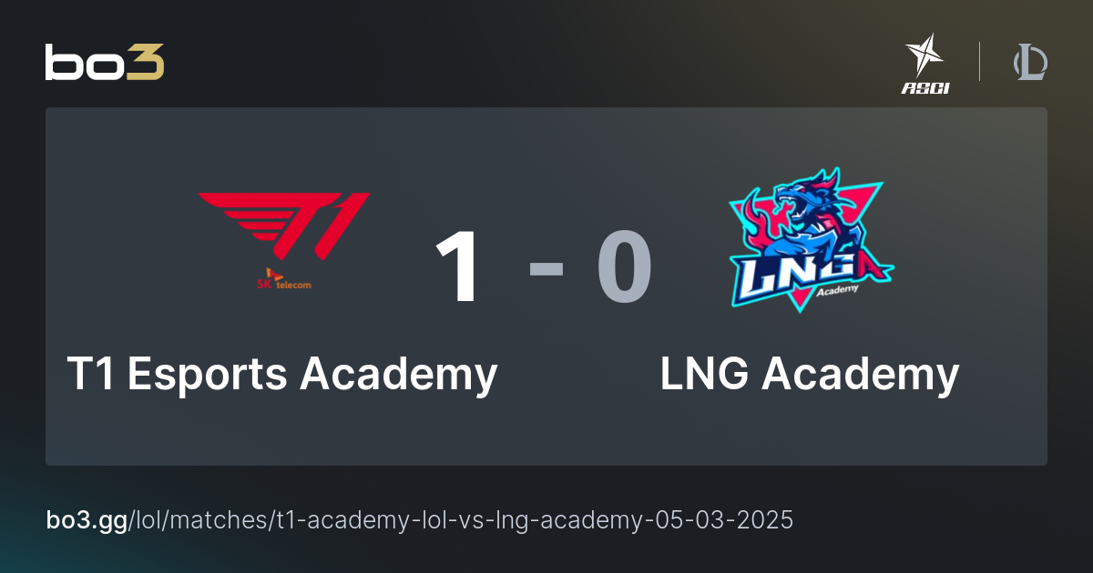 T1 Academy vs LNG Academy - League of Legends – bo3.gg