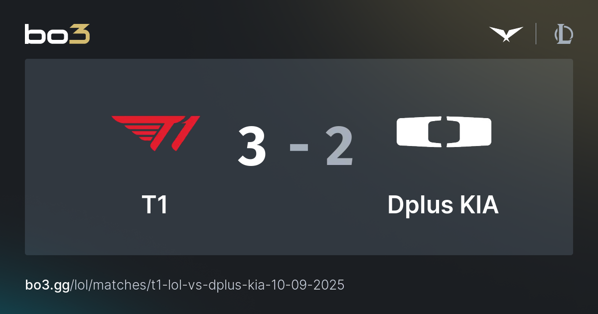 T1 vs Dplus KIA - League of Legends – bo3.gg