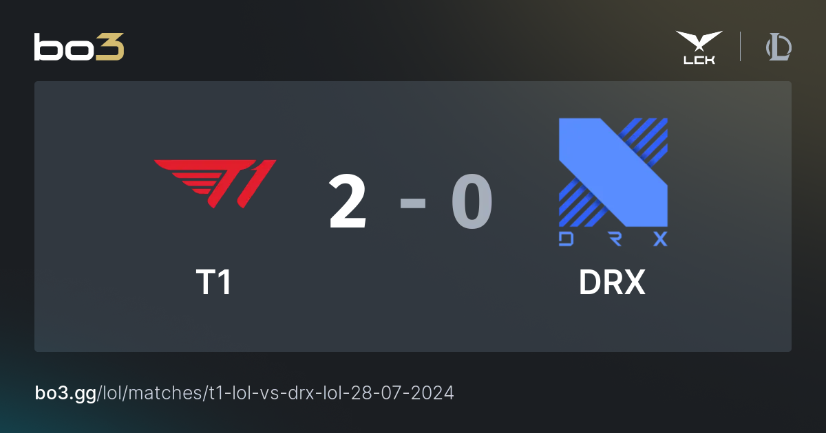 T1 vs DRX - League of Legends – bo3.gg