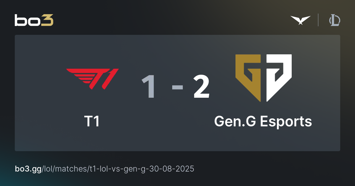 T1 vs Gen.G Esports - League of Legends Live – bo3.gg