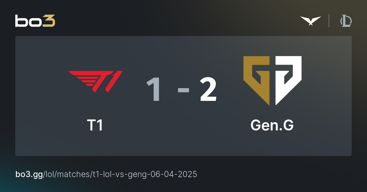T1 vs Gen.G Esports – Map 1 – League of Legends – bo3.gg