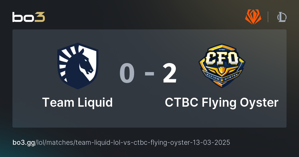 Team Liquid vs CTBC Flying Oyster - League of Legends – bo3.gg