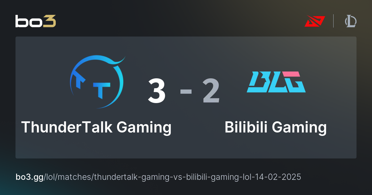 ThunderTalk Gaming vs Bilibili Gaming – Map 2 – League of Legends – bo3.gg