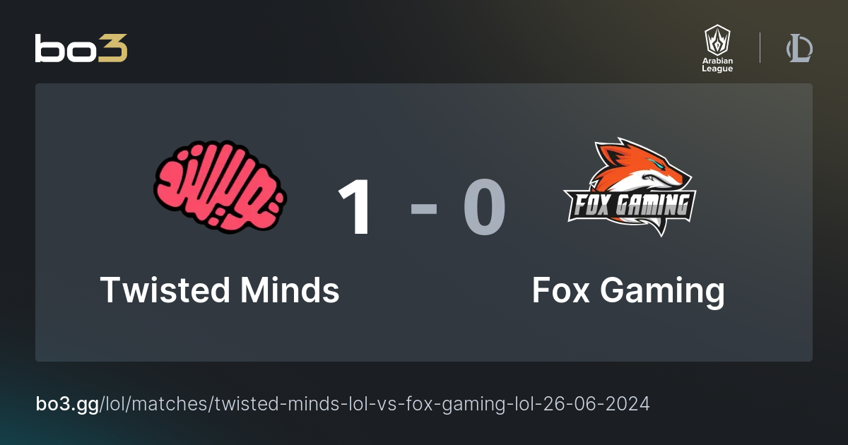 Twisted Minds vs Fox Gaming - League of Legends – bo3.gg