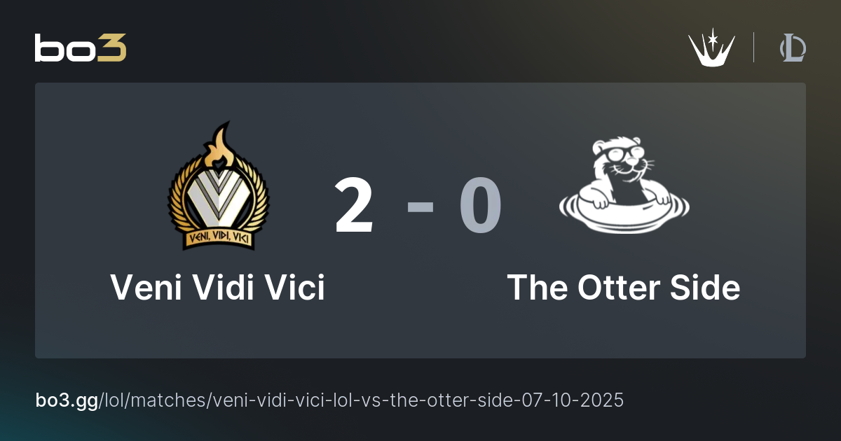 Veni Vidi Vici vs The Otter Side - League of Legends – bo3.gg
