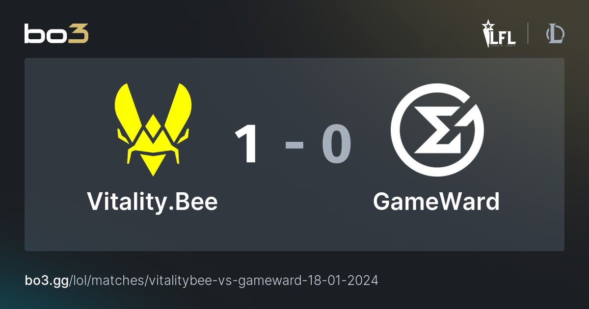Vitality.Bee vs GameWard - League of Legends – bo3.gg