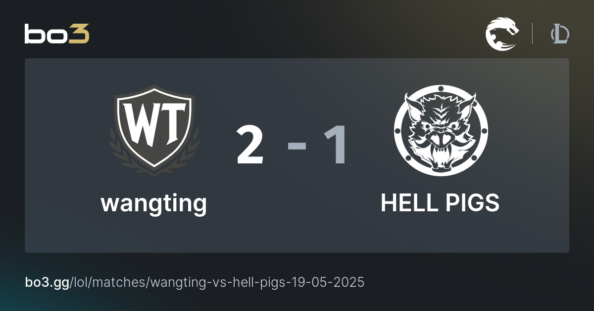 wangting vs HELL PIGS - 리그 오브 레전드 실시간 – bo3.gg