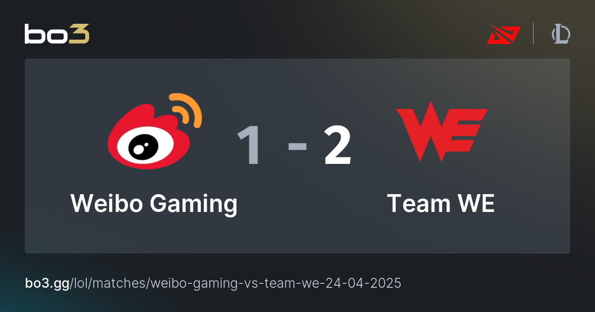 Weibo Gaming vs Team WE - League of Legends – bo3.gg