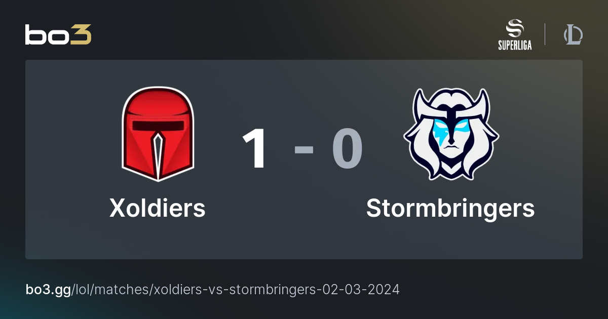 Xoldiers vs Stormbringers - League of Legends – bo3.gg