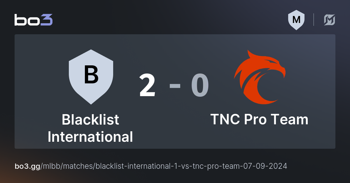 Blacklist International vs TNC Pro Team - Mobile Legends – bo3.gg