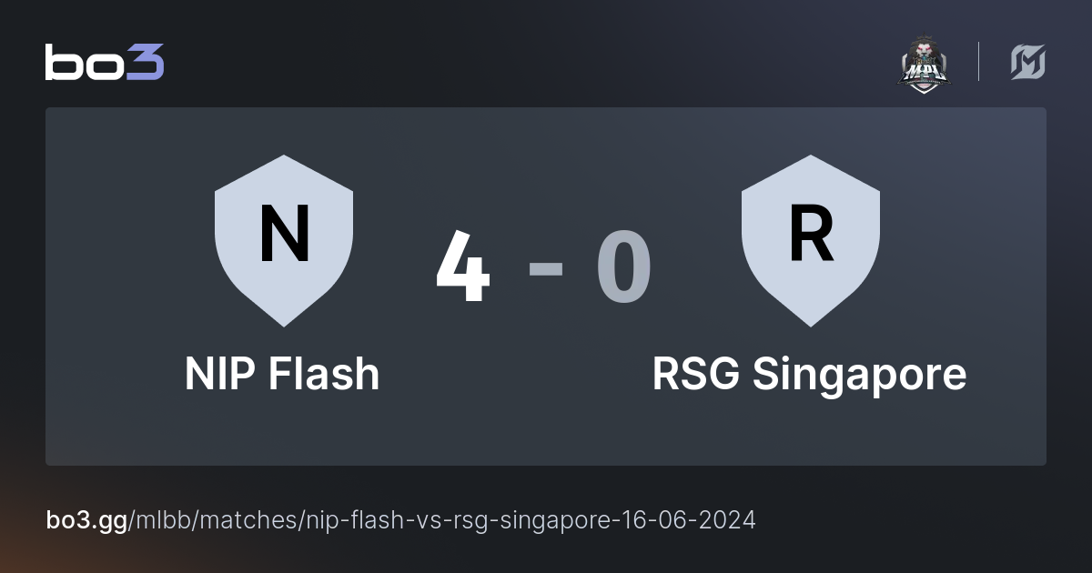 Team Flash vs RSG Singapore - Mobile Legends – bo3.gg