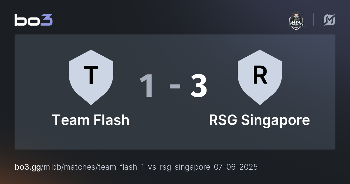 Team Flash vs RSG Singapore - Mobile Legends – bo3.gg