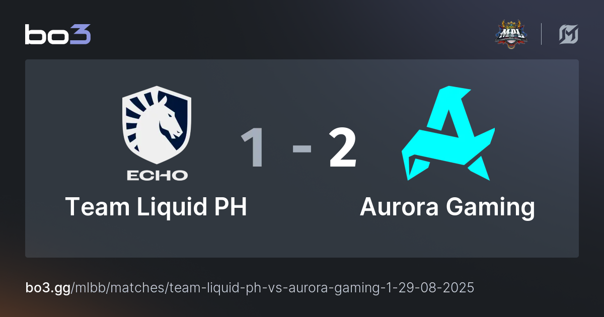 Team Liquid PH vs Aurora Gaming - Mobile Legends – bo3.gg