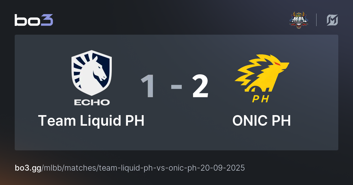 Team Liquid PH vs ONIC PH - Mobile Legends – bo3.gg