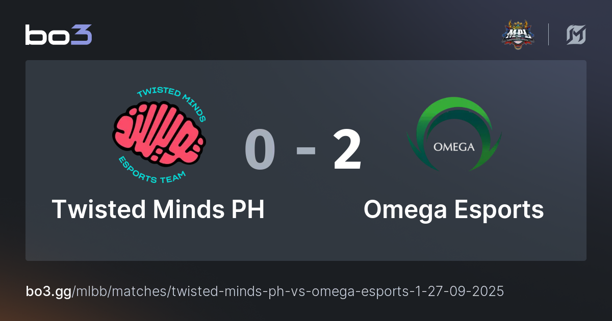 Twisted Minds PH vs Omega Esports - Mobile Legends – bo3.gg