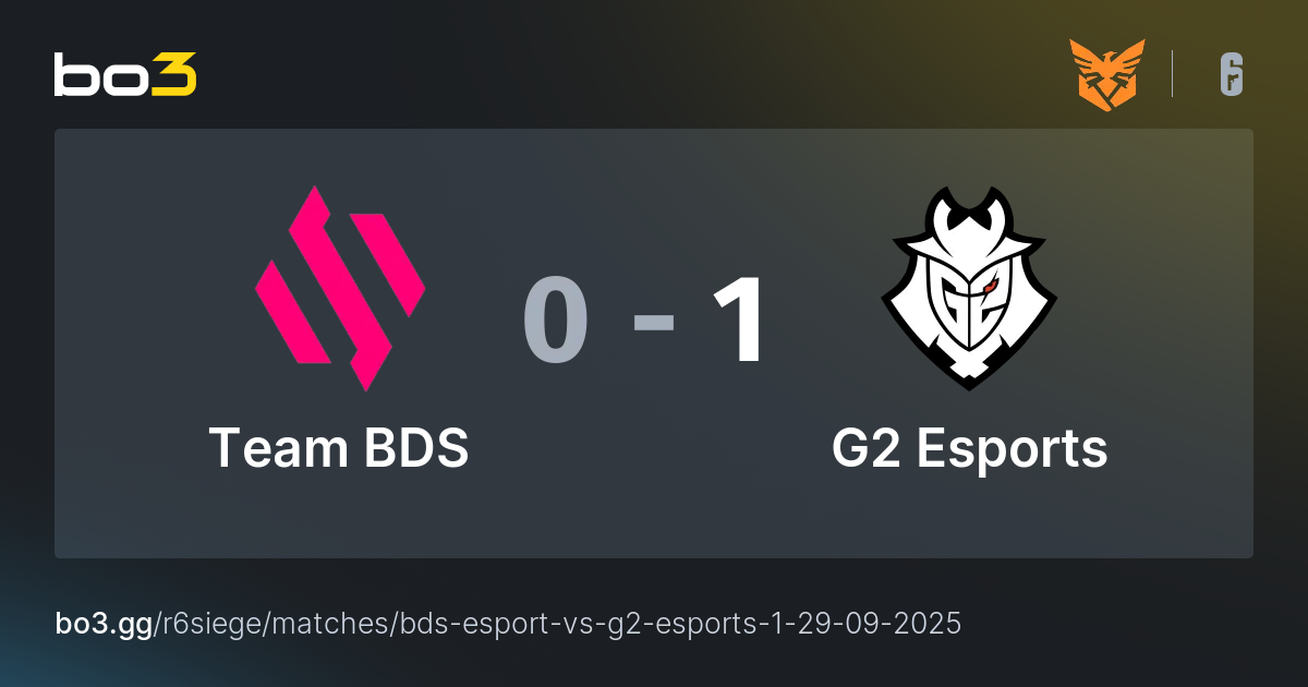 Team BDS vs G2 Esports - Rainbow Six Siege – bo3.gg