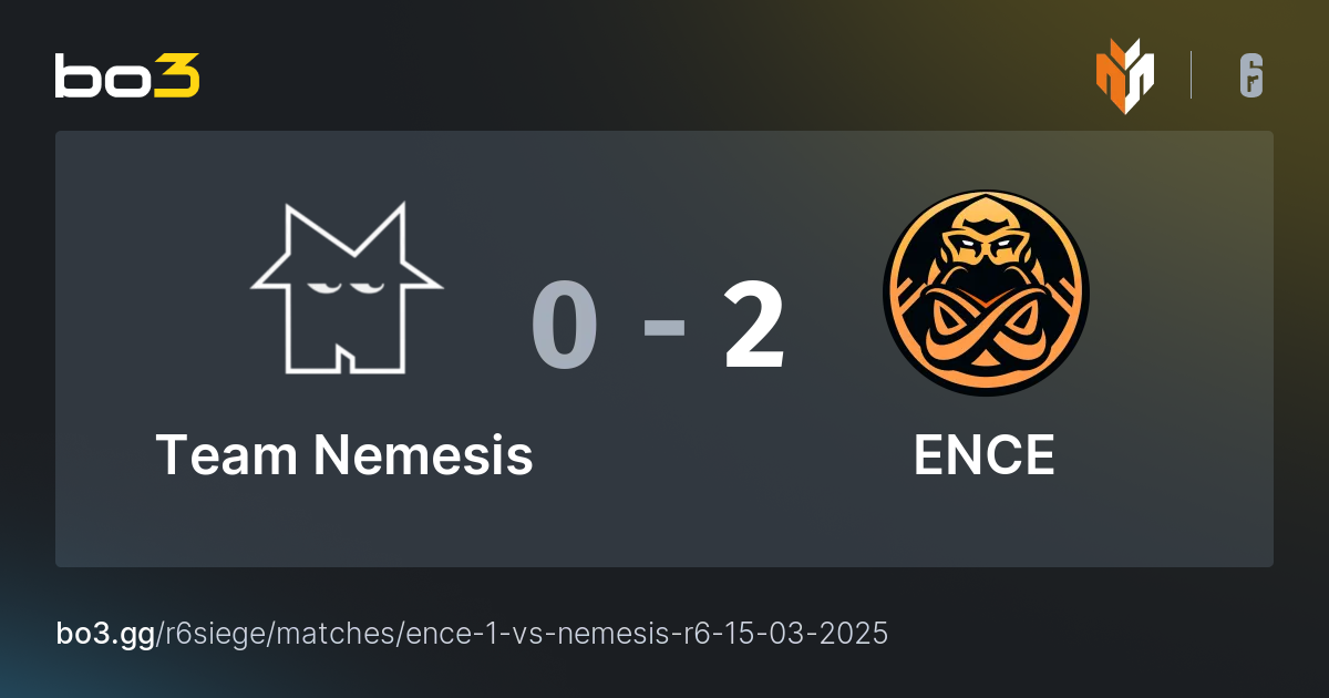 Team Nemesis vs ENCE - Rainbow Six Siege – bo3.gg