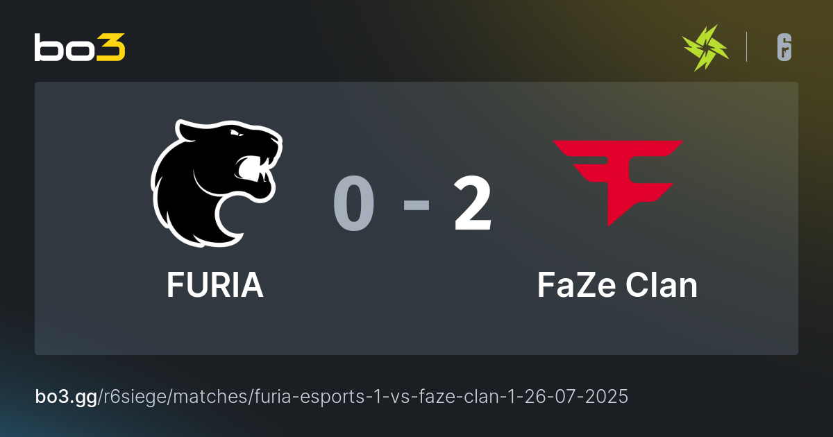 FURIA vs FaZe Clan - Rainbow Six Siege Canlı – bo3.gg