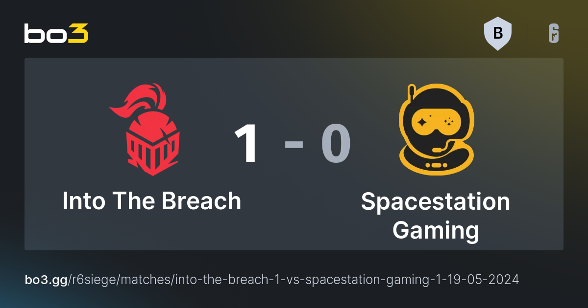 Into The Breach vs Spacestation Gaming - Rainbow Six Siege – bo3.gg
