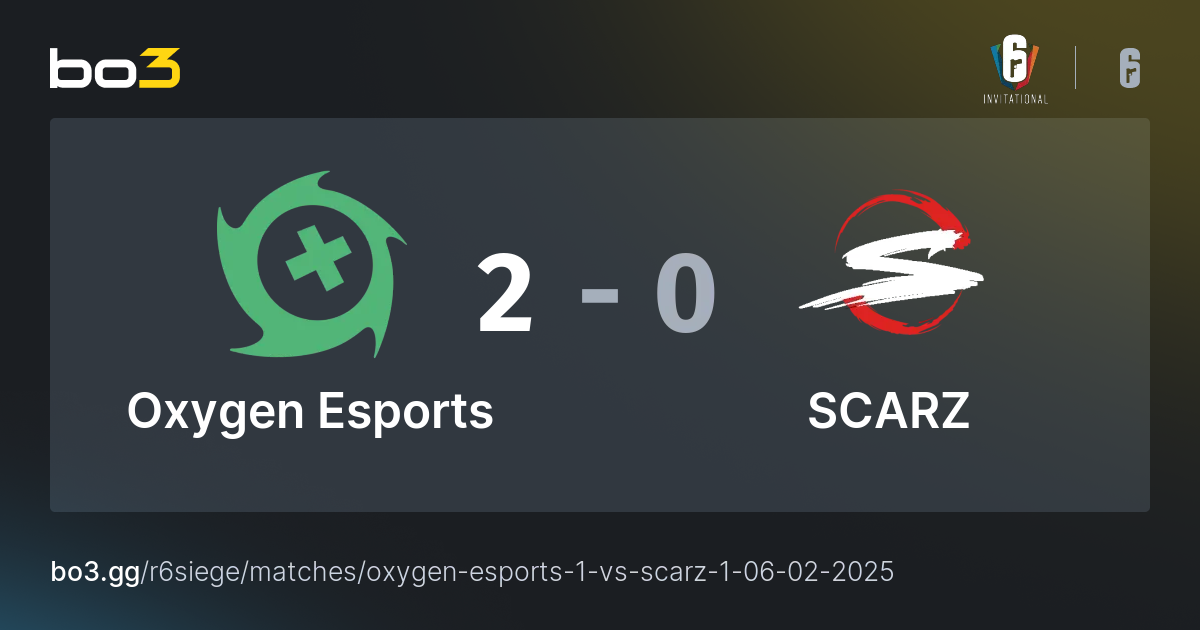 Oxygen Esports vs SCARZ - Rainbow Six Siege – bo3.gg