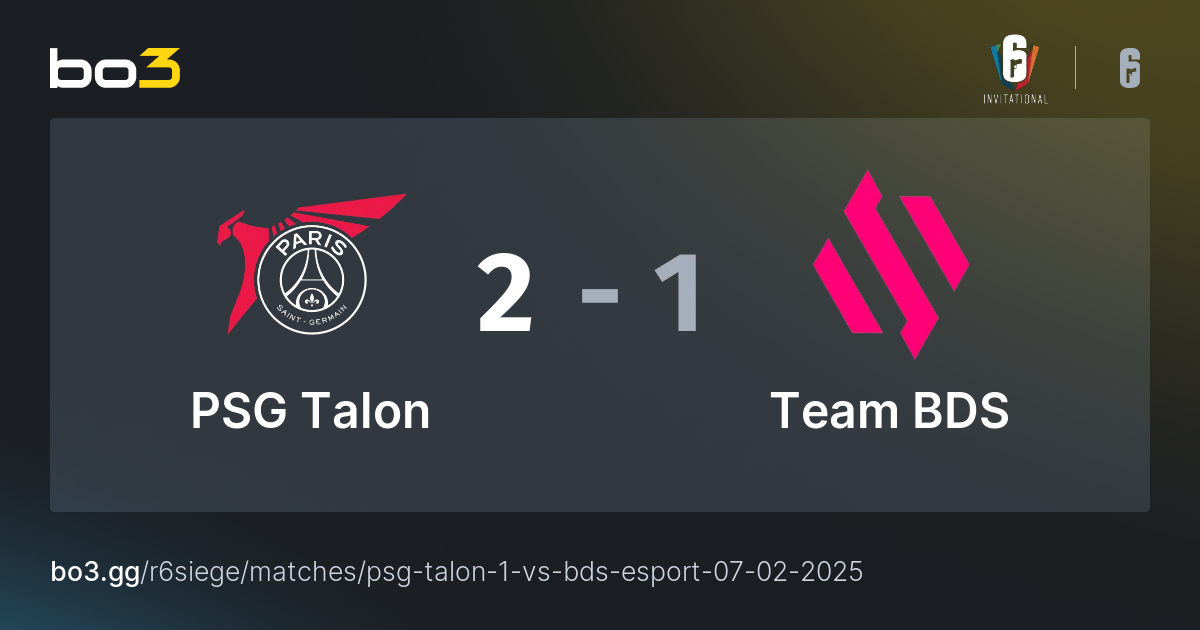 PSG Talon vs Team BDS - Rainbow Six Siege – bo3.gg