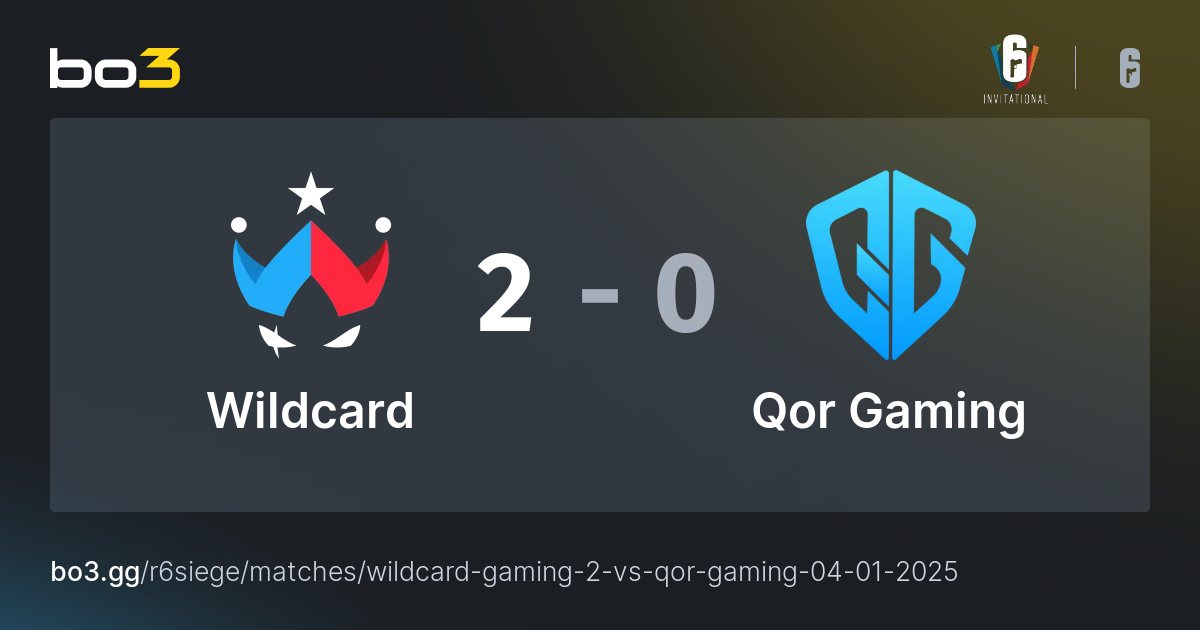 Wildcard vs Qor Gaming - Rainbow Six Siege – bo3.gg