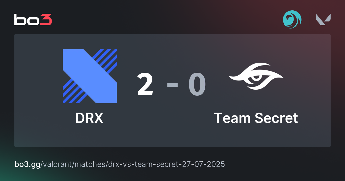 DRX vs Team Secret - Valorant – bo3.gg