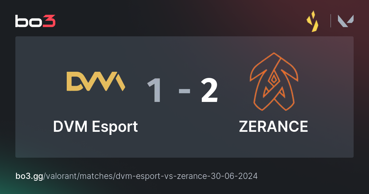 DVM Esport vs ZERANCE - Valorant – bo3.gg