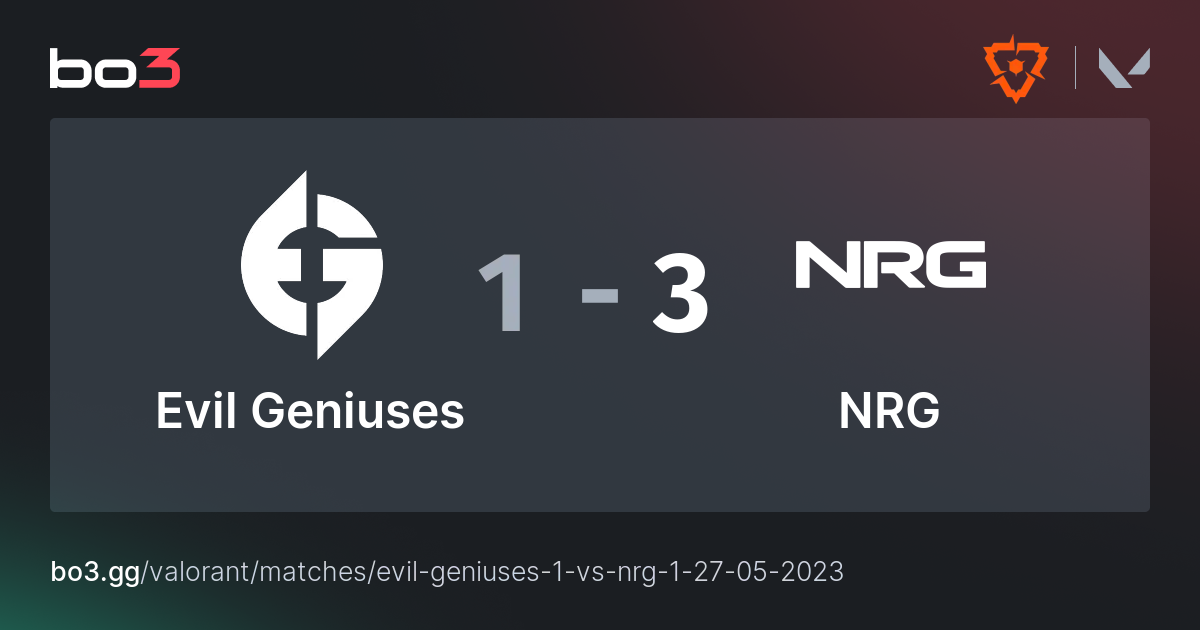 Evil Geniuses vs NRG - 발로란트 – bo3.gg