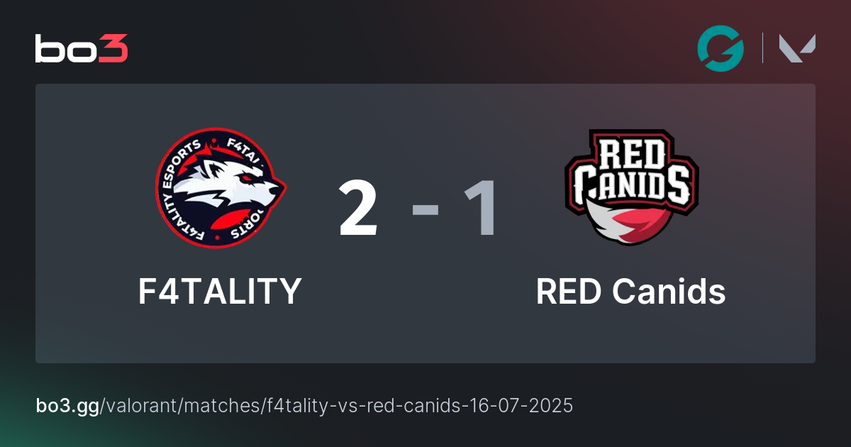 F4TALITY vs RED Canids - Valorant Live – bo3.gg