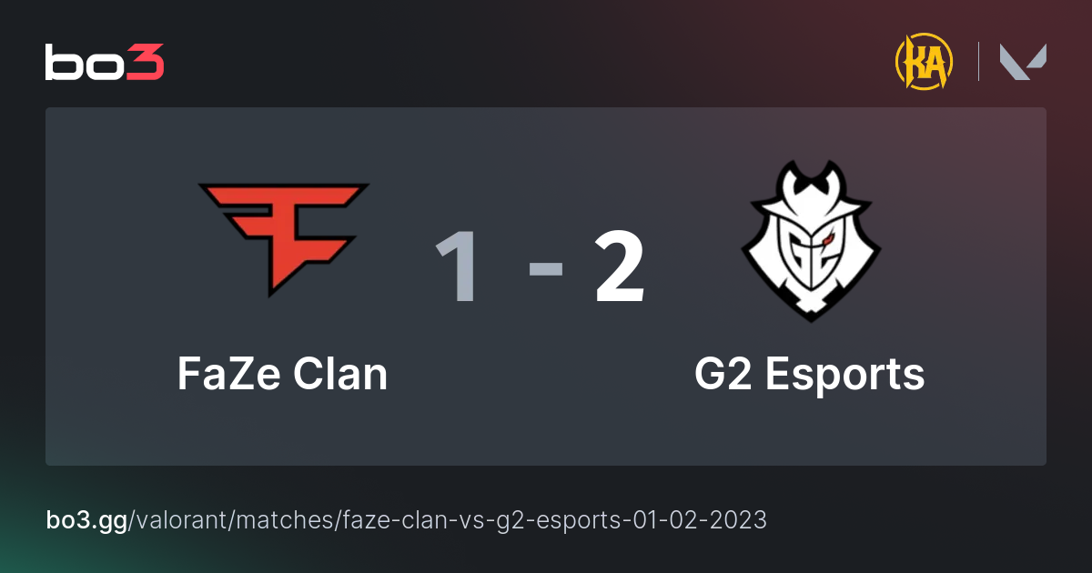 FaZe Clan vs G2 Esports - Valorant – bo3.gg