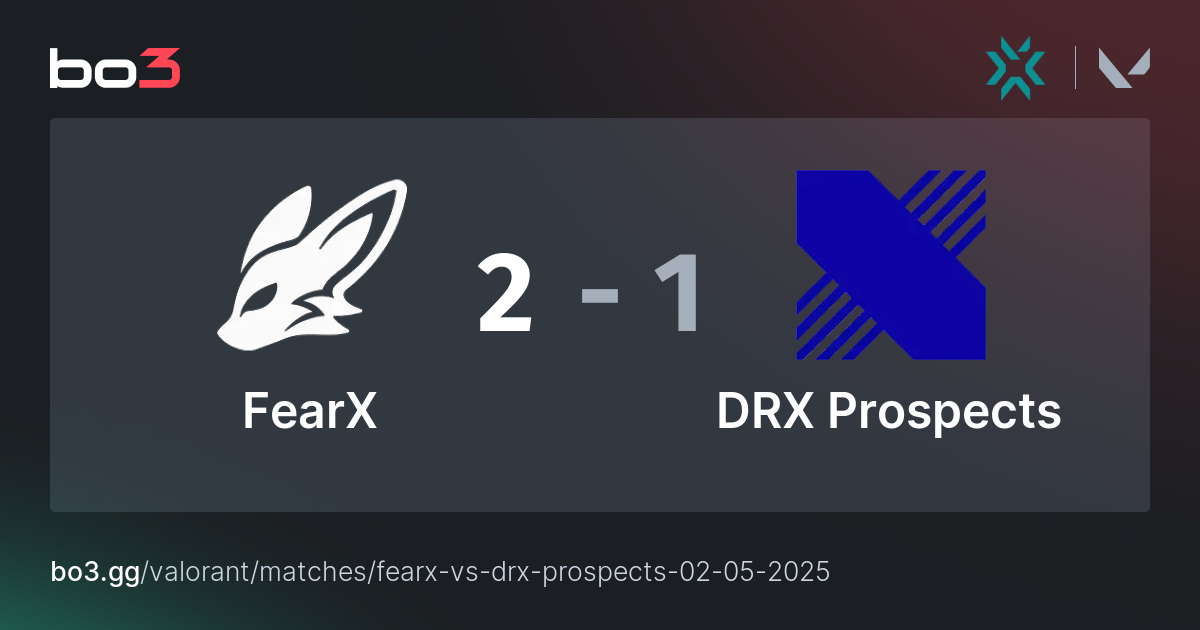 FearX vs DRX Prospects - Valorant – bo3.gg