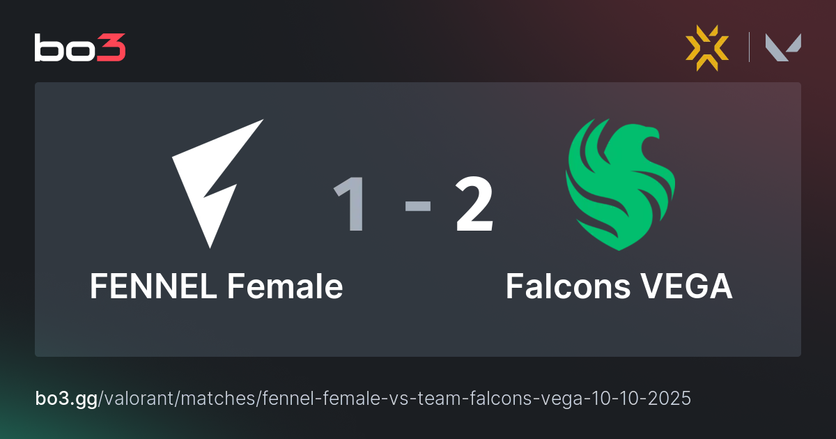 FENNEL Female vs Falcons VEGA - Valorant – bo3.gg