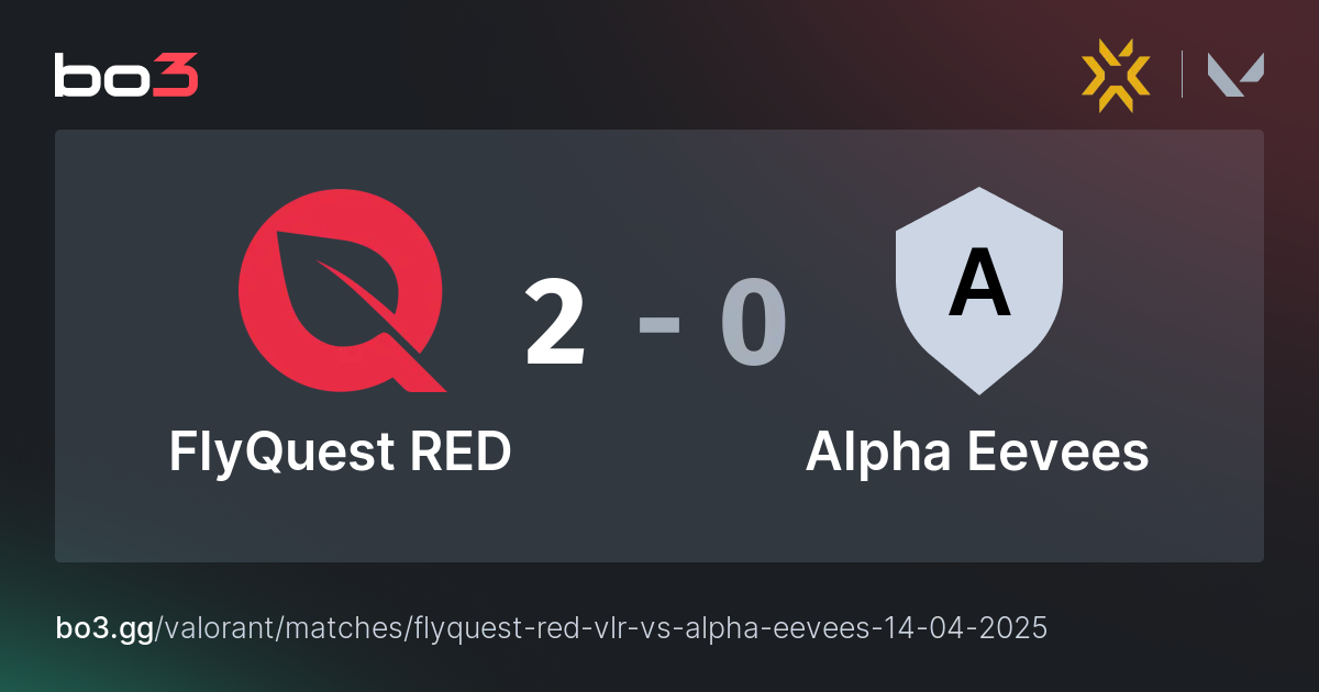 FlyQuest RED vs Alpha Eevees - Valorant – bo3.gg