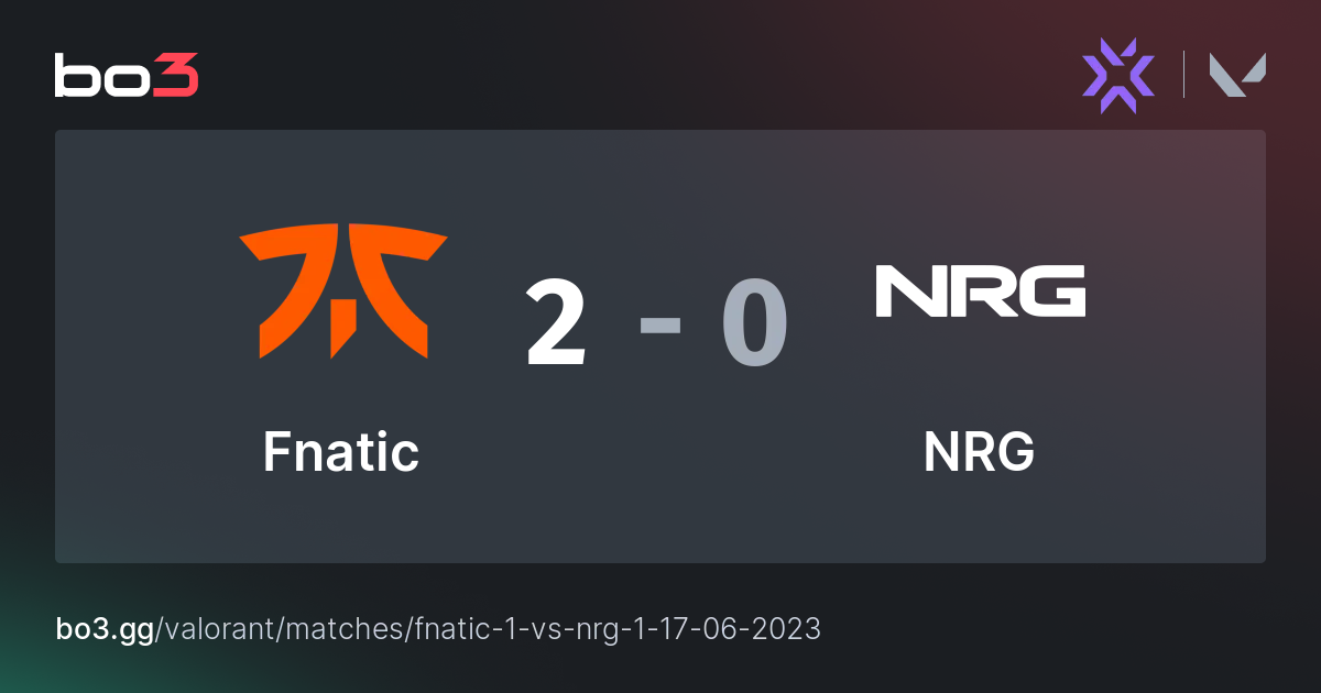 Fnatic vs NRG - Valorant – bo3.gg
