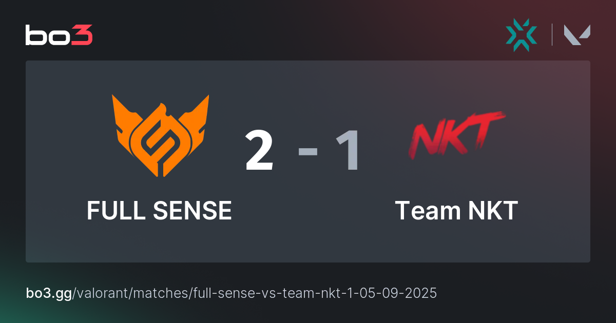 FULL SENSE vs Team NKT – Corrode – Valorant – bo3.gg